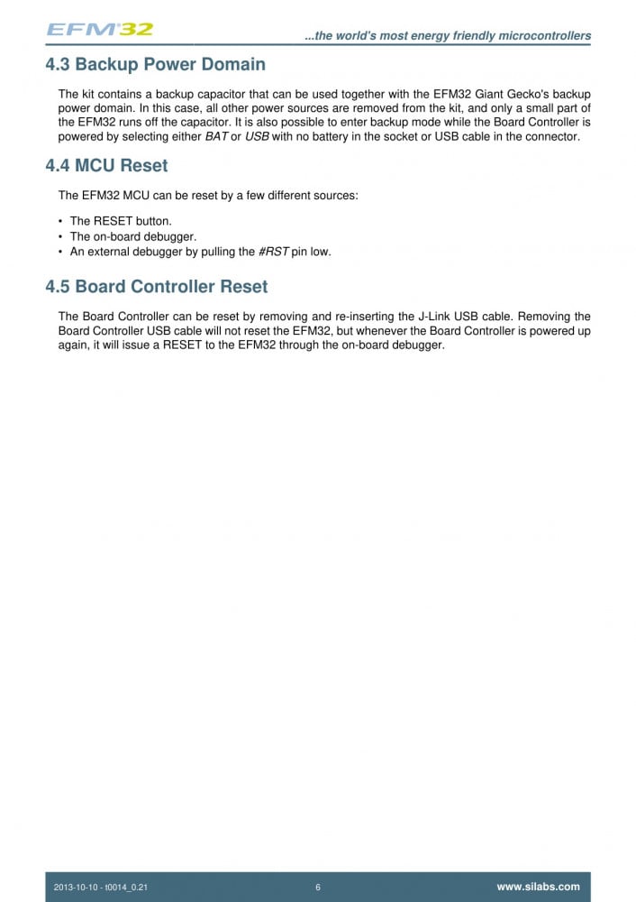 EFM32GG documentation page 6