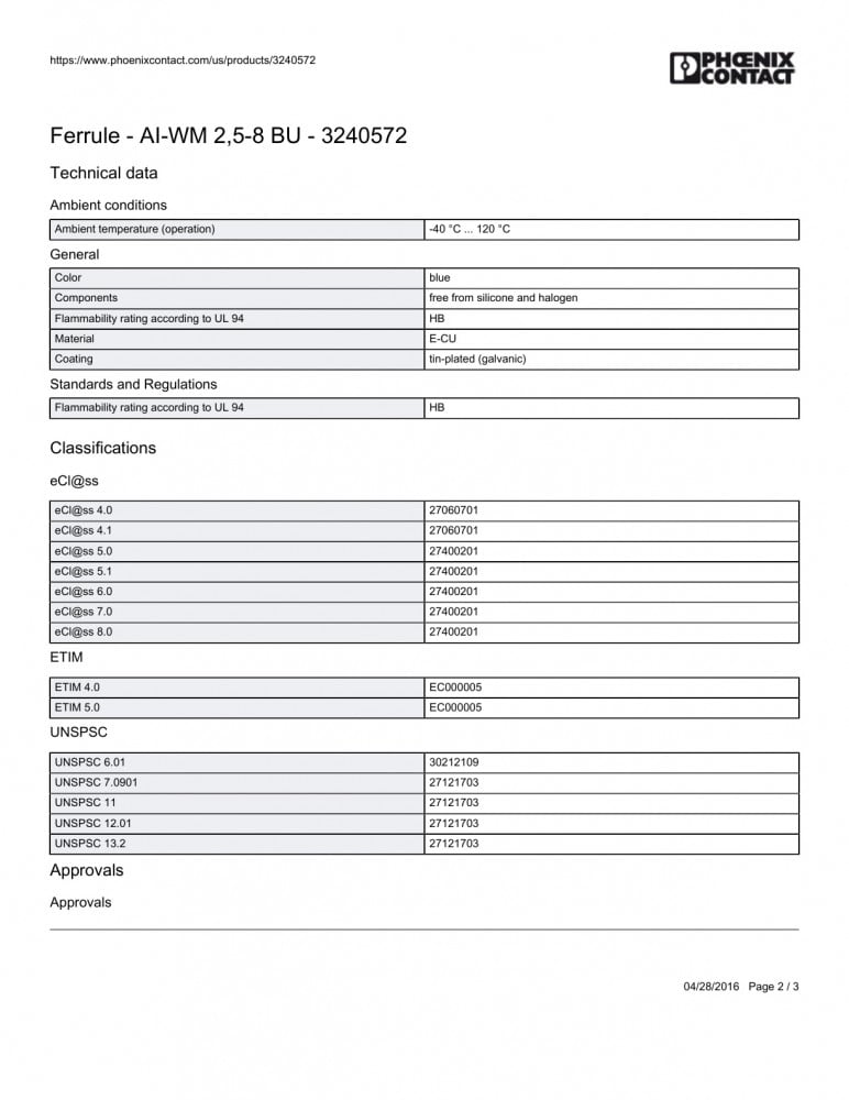 Phoenix Contact 3240572 technical document page 2