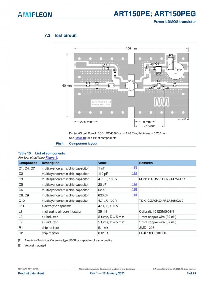 ART150PEXY datasheet page 6