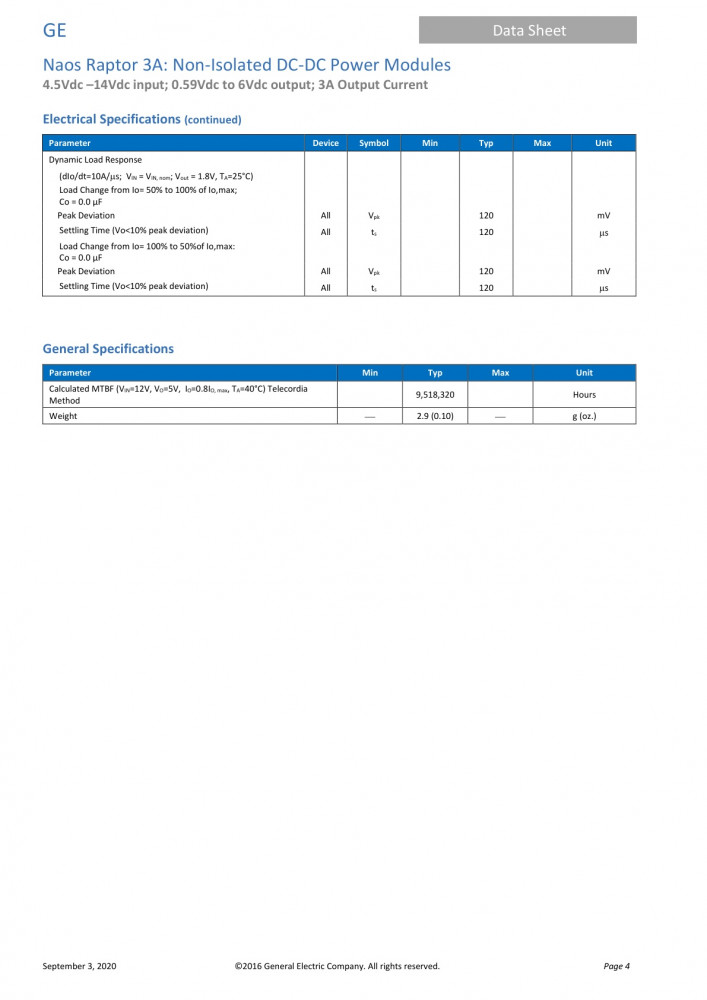 NSR003A0X4Z datasheet page 4