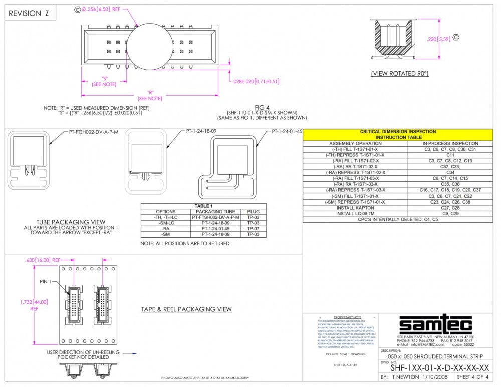 SHF-115-01-L-D-RA technical document page 4