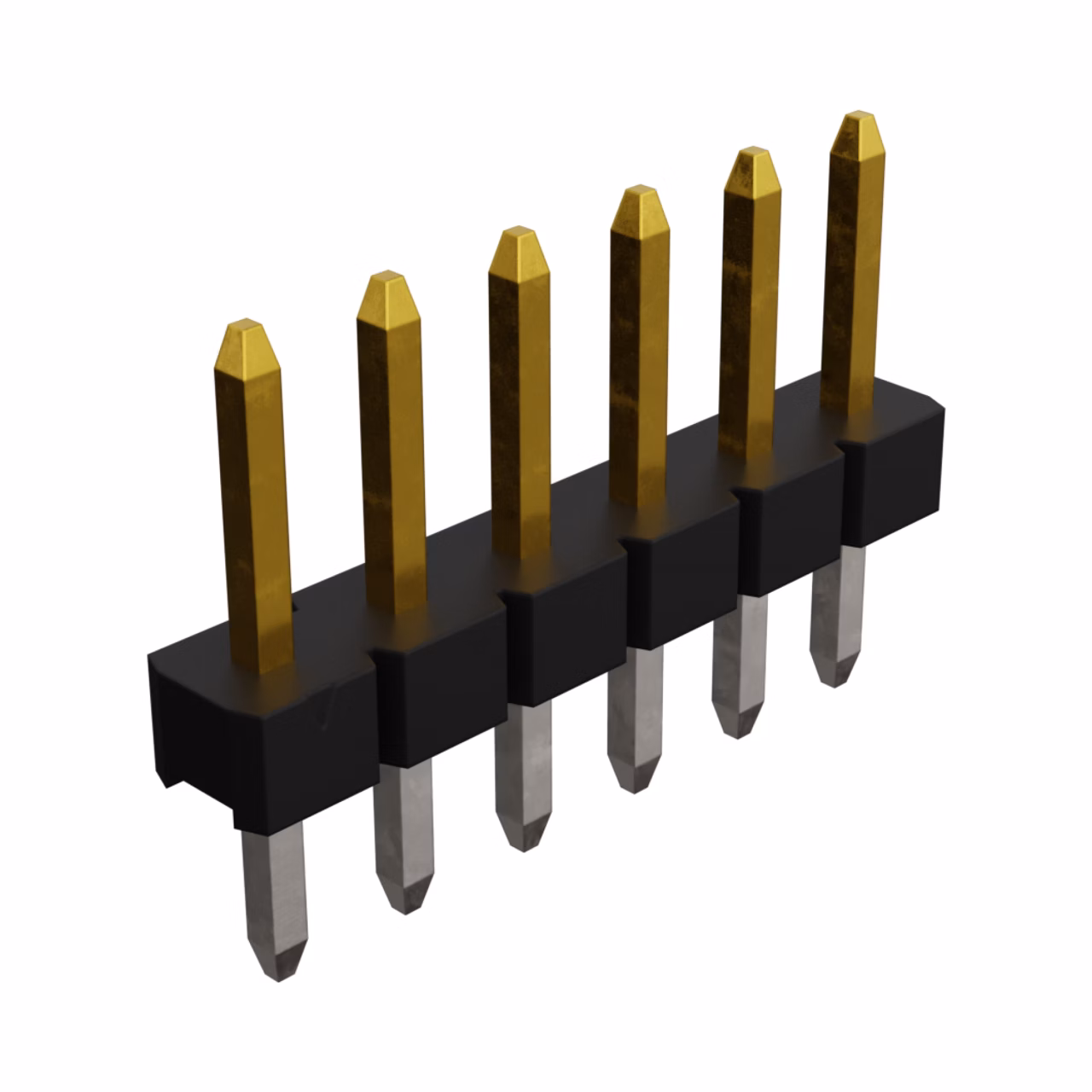 2.00mm Pitch Milli-Grid Header, Vertical, Through Hole, Breakaway, 6 Circuits, 0.50µm Gold (Au) Plating, Mating Pin Length 4.00mm, Tail Length 2.70mm, Lead-Free for sale