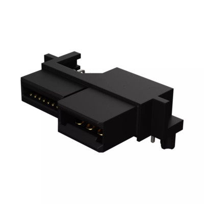 EXTreme LPHPower Receptacle Header, Right-Angle, 2 Power Contacts, 16 Signal Contacts, Select Gold (Au) Plating, for 1.57mm Thick PC Board, with Press-fit Plastic Pegs for sale