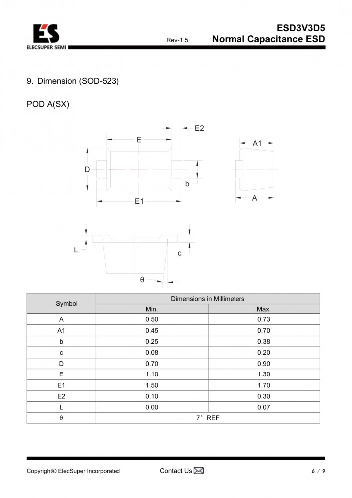 ESD3V3D5 technical document page 6