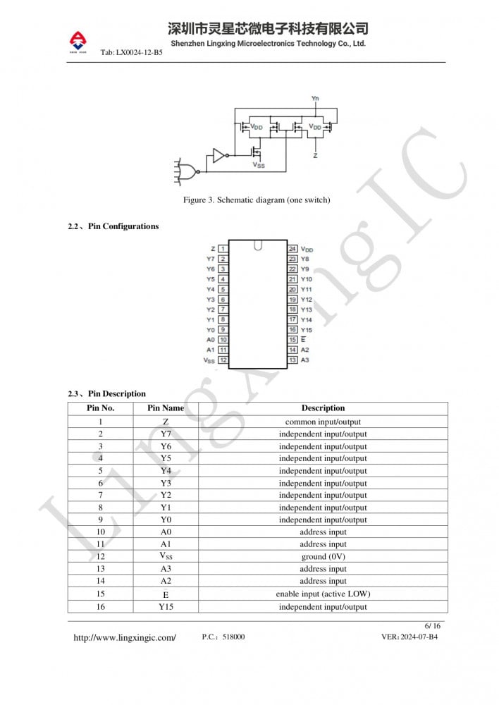 CD4067 datasheet page 6