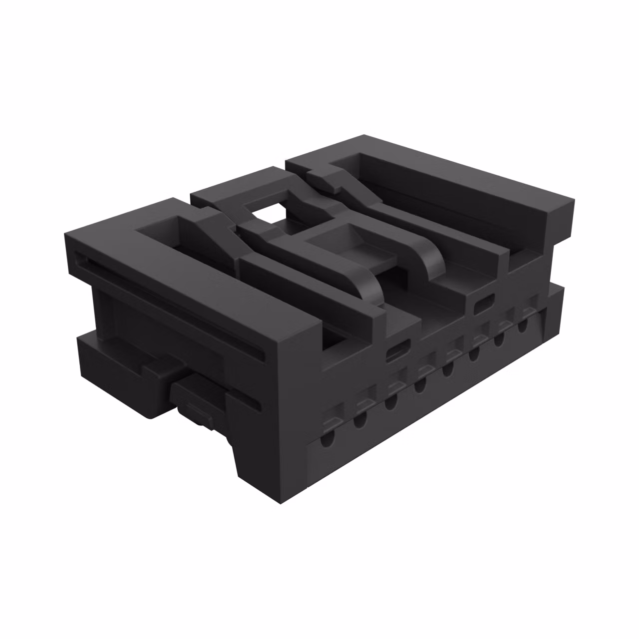 Mini50 Unsealed Receptacle, Single Row, Non-Bridged, 8 Circuits, Polarization Option C, Dark Gray for sale