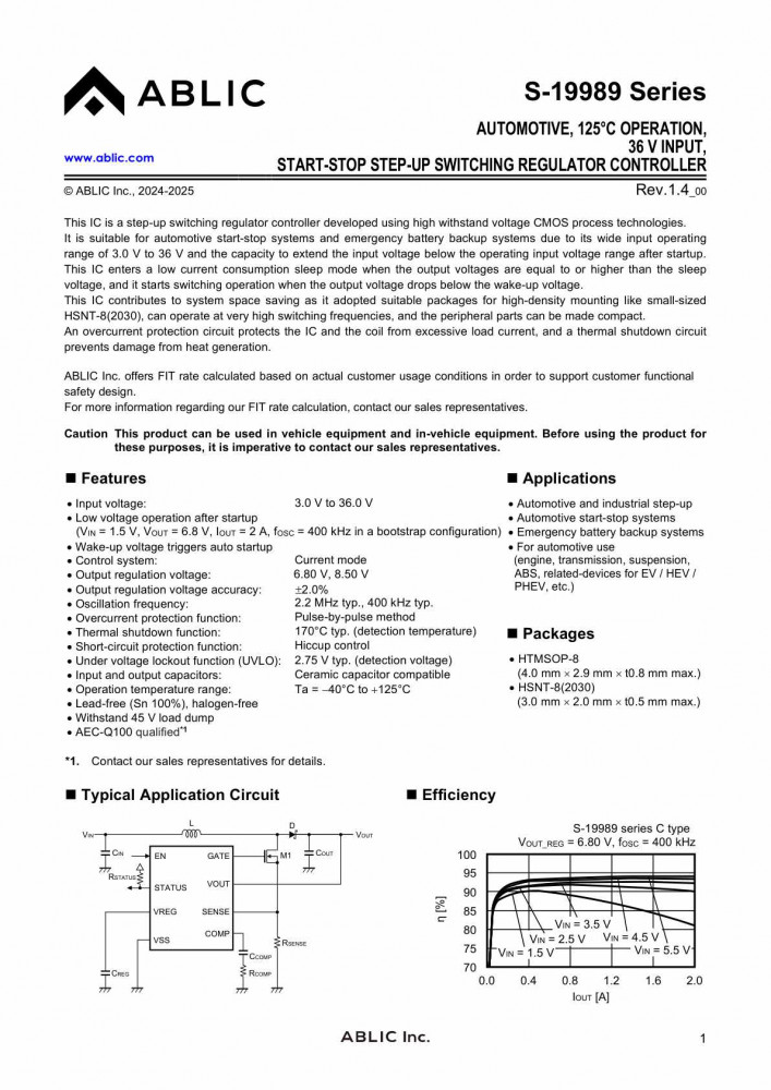S-19989 datasheet page 1