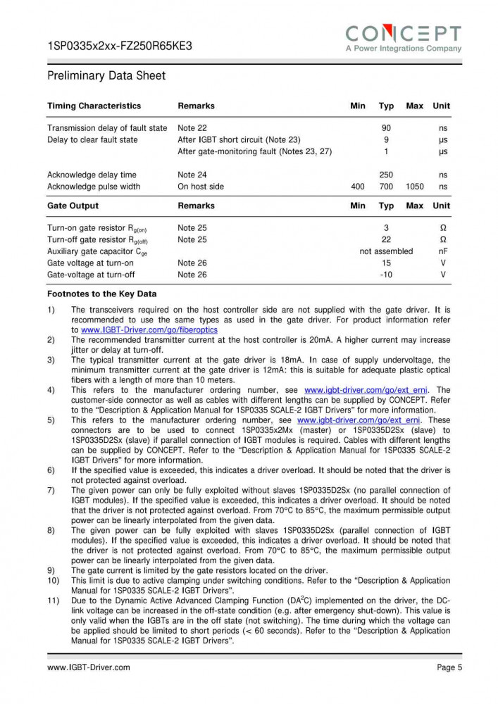 1SP0335V2M1-FZ250R65KE3 datasheet page 5