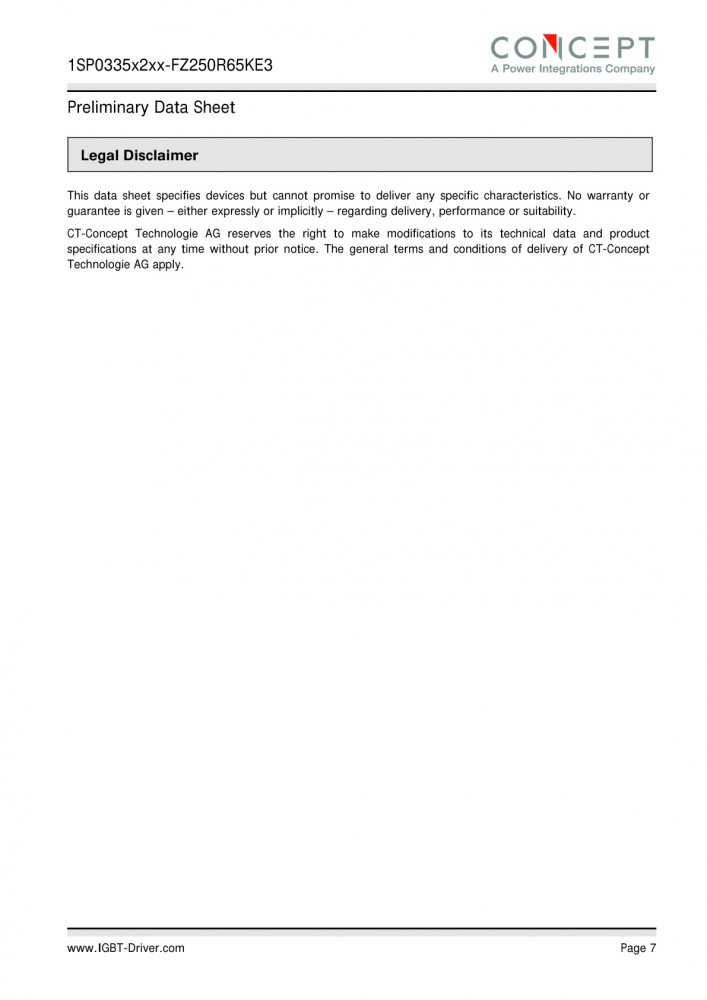 1SP0335V2M1-FZ250R65KE3 datasheet page 7