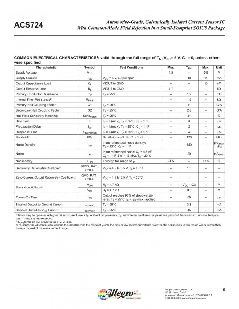 ACS724 datasheet page 5