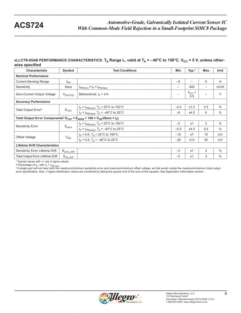 ACS724 datasheet page 6