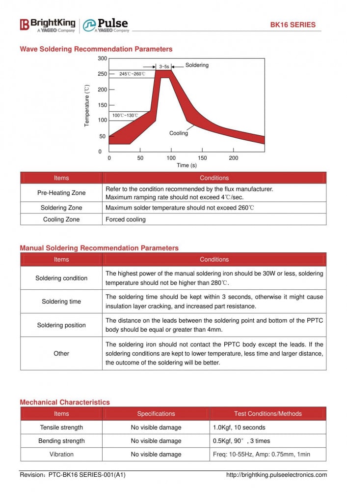 BK16 series datasheet page 7