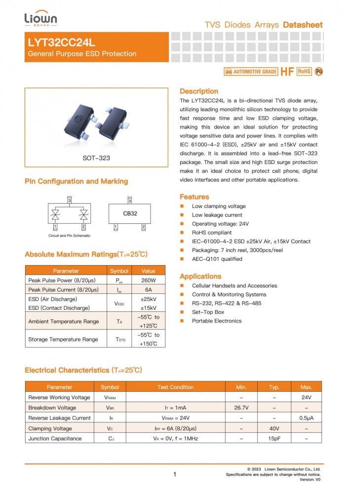 LYT32CC24L datasheet page 1