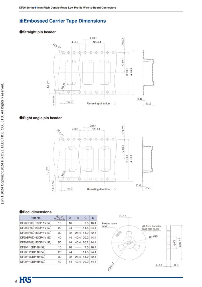 HRS DF20 series datasheet page 6