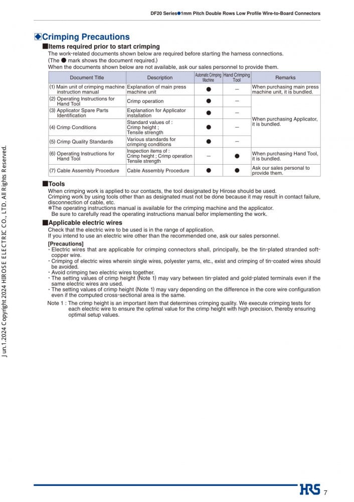 HRS DF20 series datasheet page 7