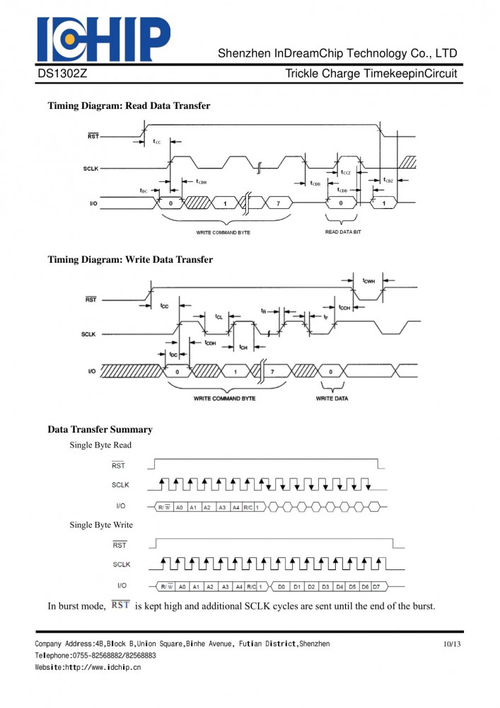 DS1302Z datasheet page 10