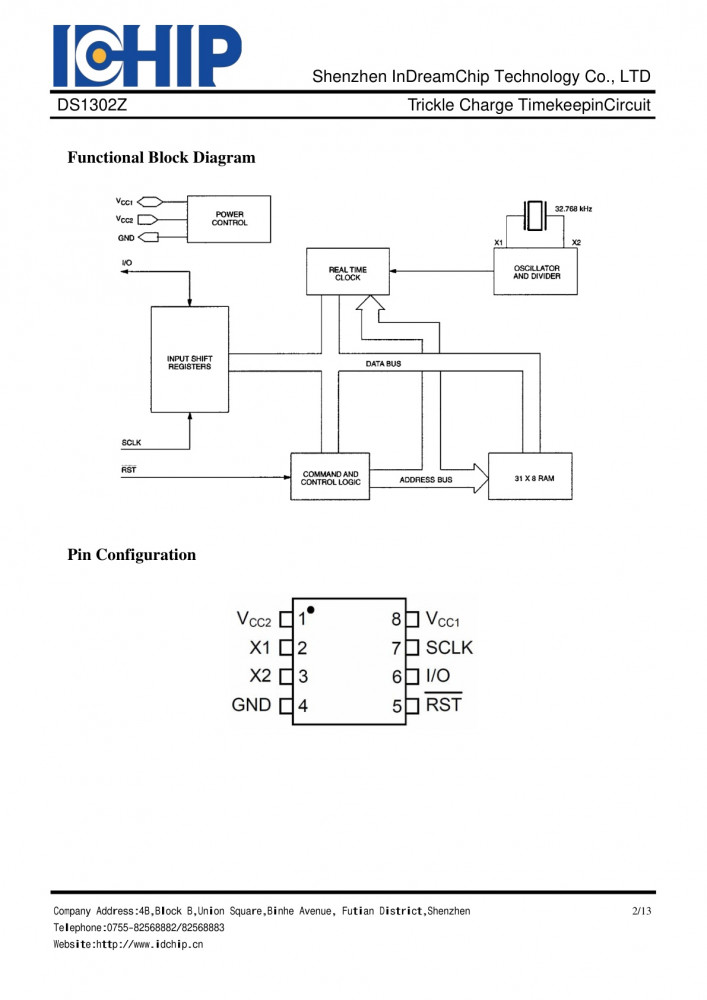 DS1302Z datasheet page 2