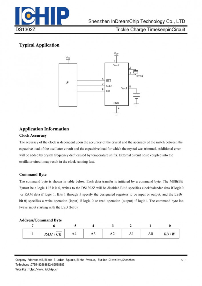 DS1302Z datasheet page 6