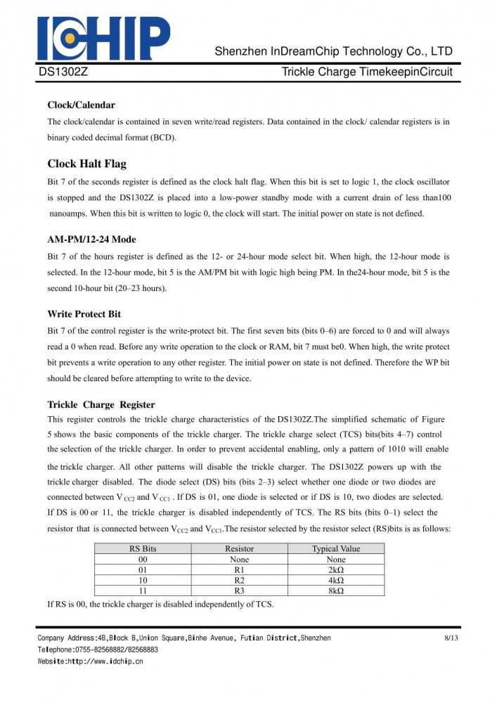 DS1302Z datasheet page 8