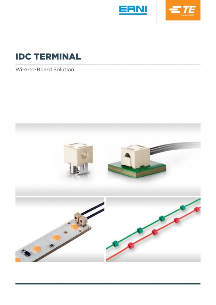 TE Connectivity IDC terminal document page 1