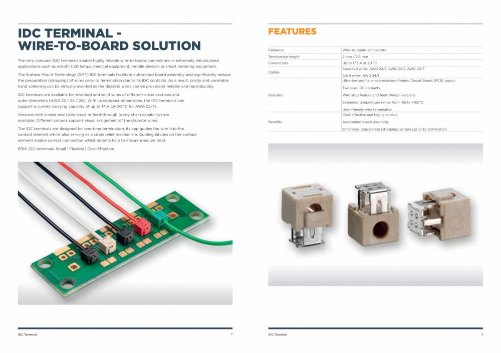 TE Connectivity IDC terminal document page 2