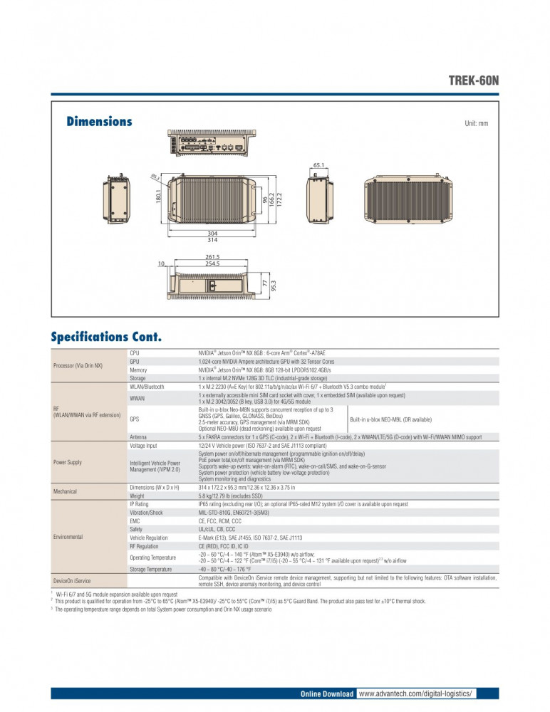 TREK-60N product document page 2