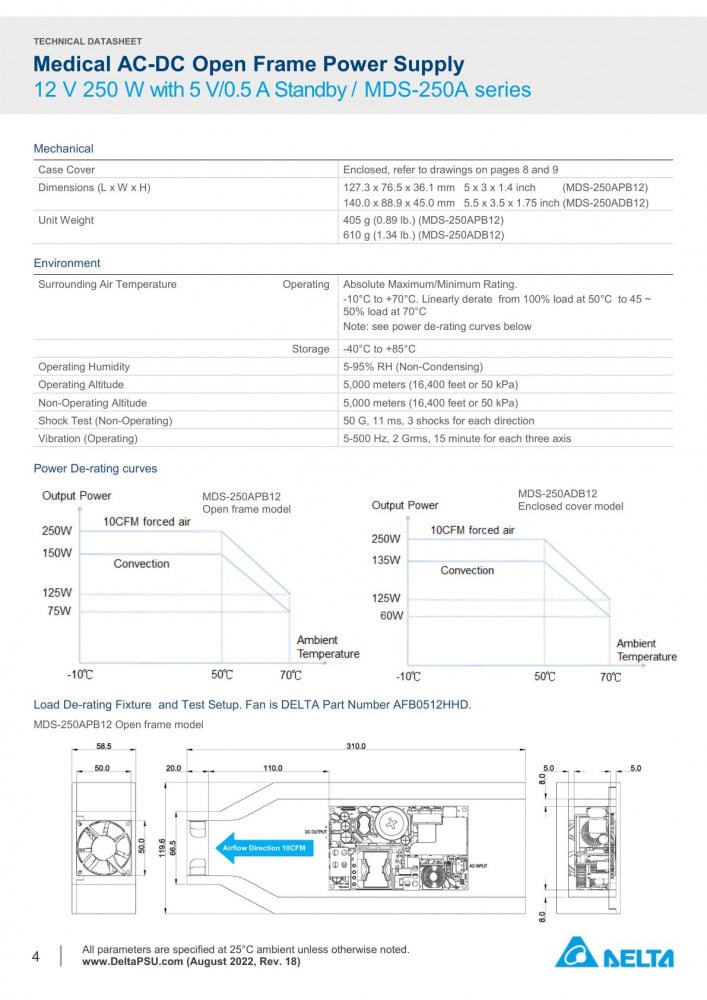 DELTA MDS-250A datasheet page 4