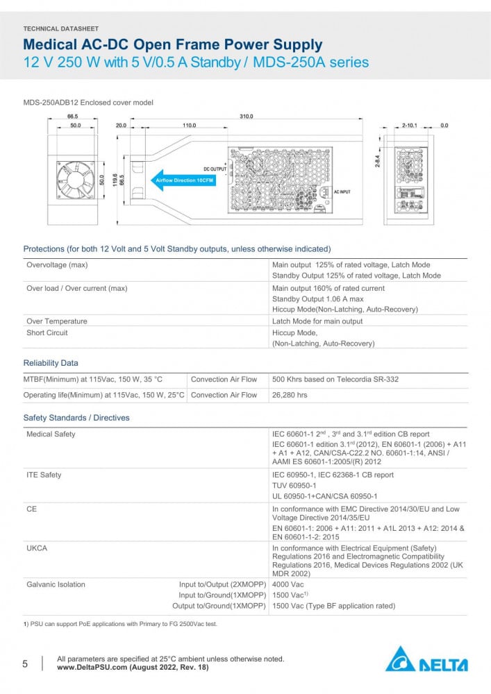 DELTA MDS-250A datasheet page 5