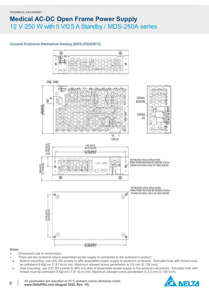 DELTA MDS-250A datasheet page 8