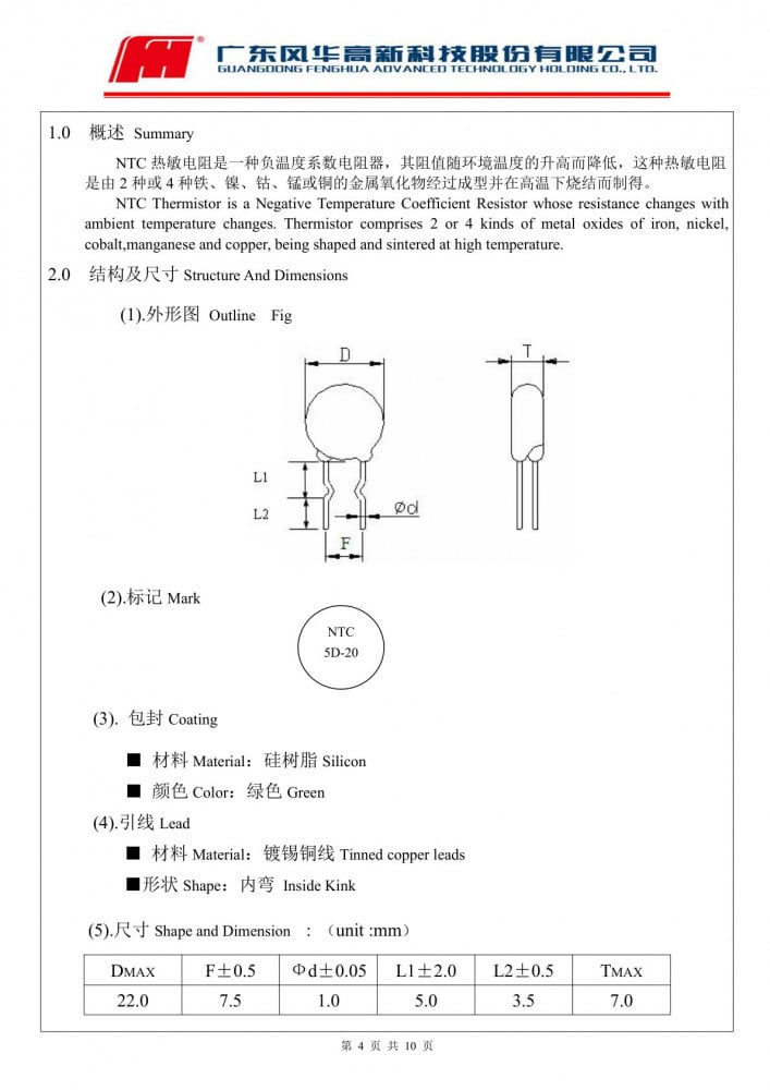 FH NTC5R0D20MF2U4C035GNN specification page 4