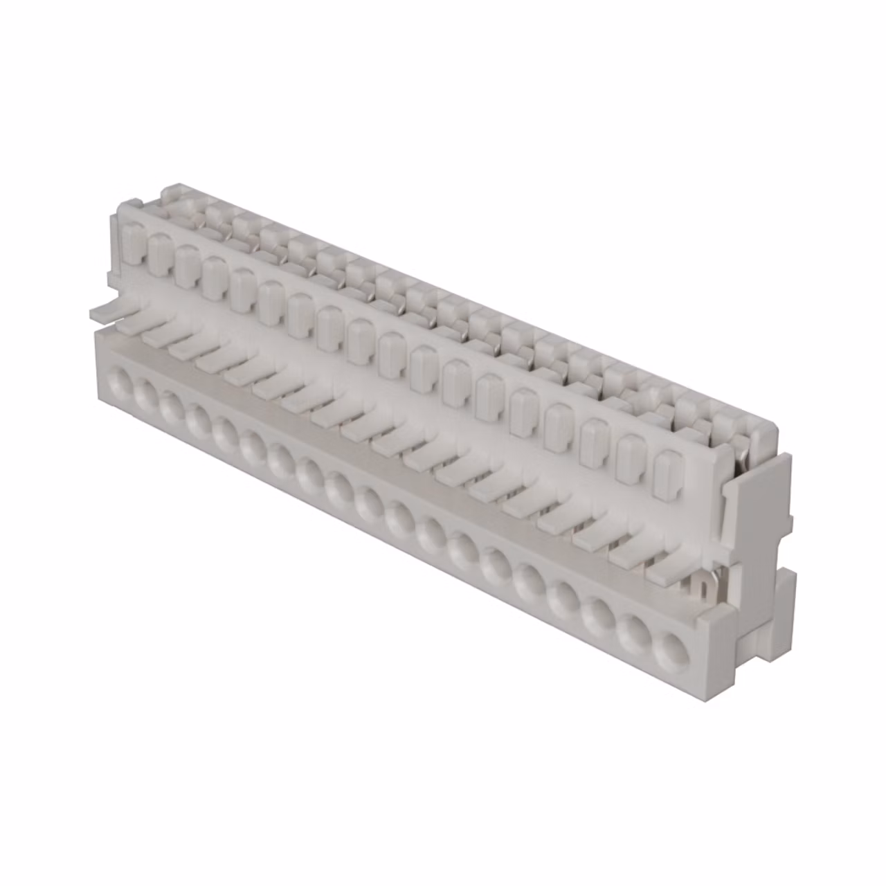 Appli-Mate RAST 2.5 IDT Housing, 2.50mm Pitch, with Side Latches, Female, 19 Circuits, Position Keys A & T Removed, Polarizing Ribs Between 1/2 and 17/18 for sale