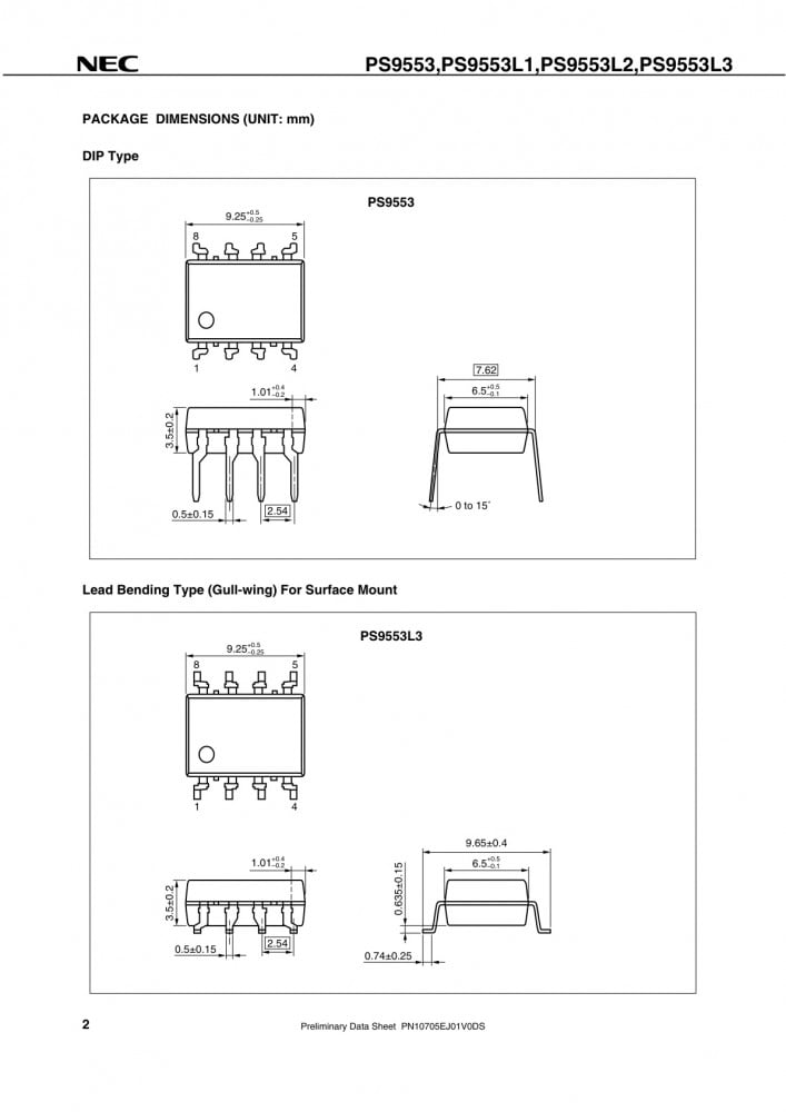 PS9553 datasheet page 2