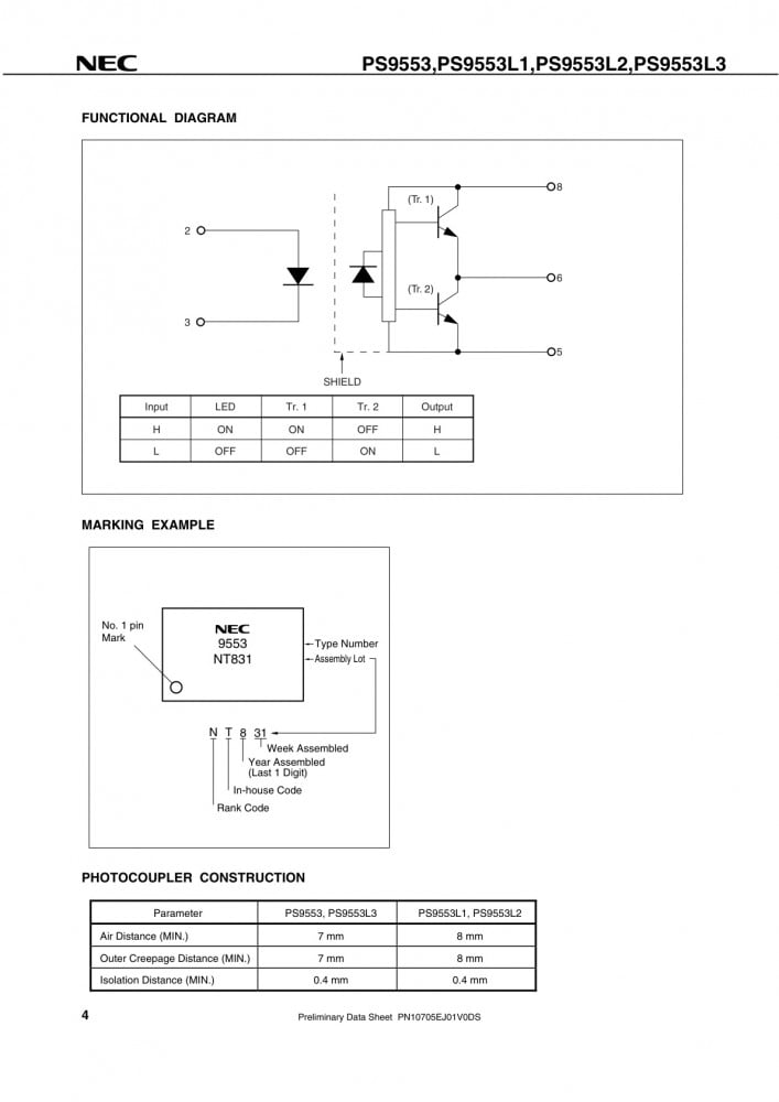 PS9553 datasheet page 4