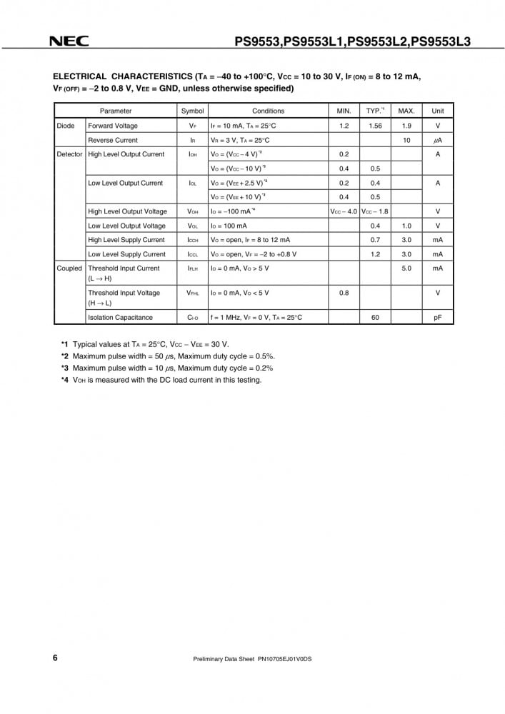 PS9553 datasheet page 6