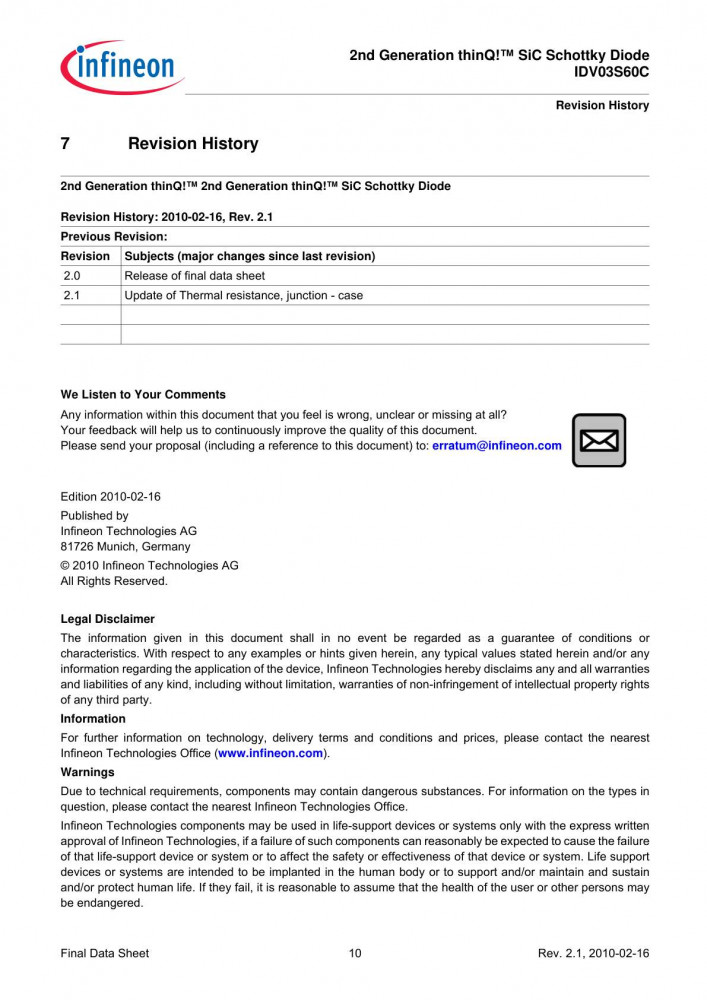 IDV03S60C datasheet page 10