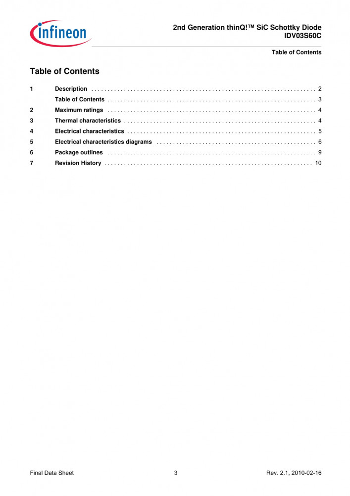 IDV03S60C datasheet page 3
