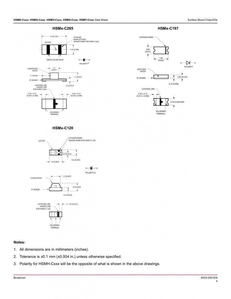 HSMD-C190 datasheet page 4