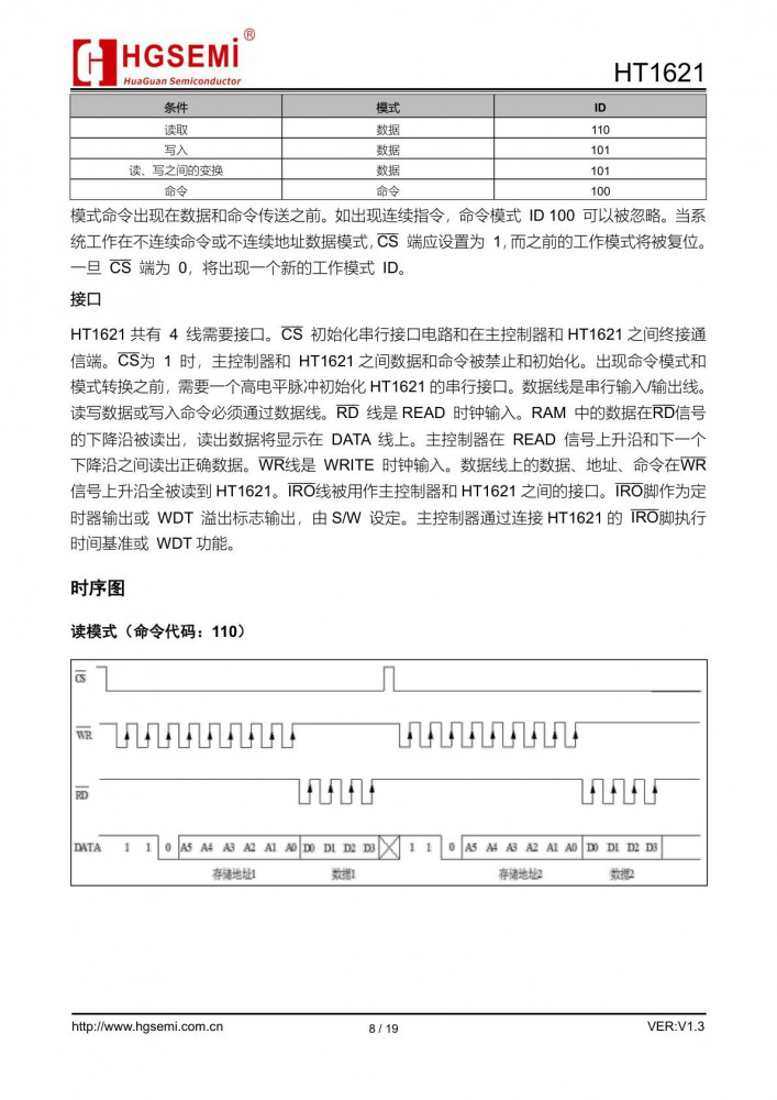 HT1621 technical document page 8