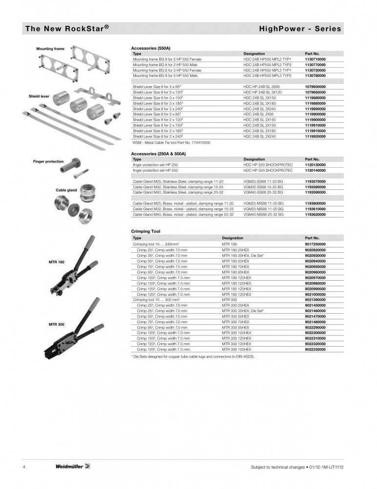 WEIDMULLER HDC RockStar HighPower documentation page 4