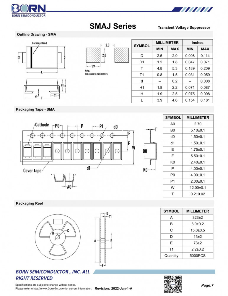 BORN SMAJ series datasheet page 7