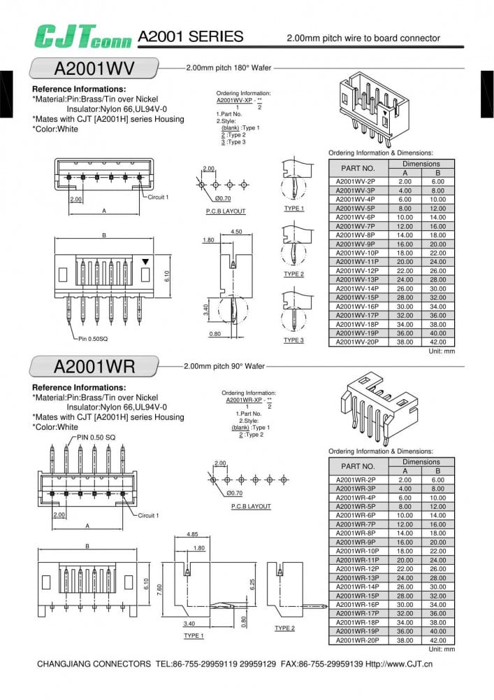 CJT A2001 series datasheet page 4