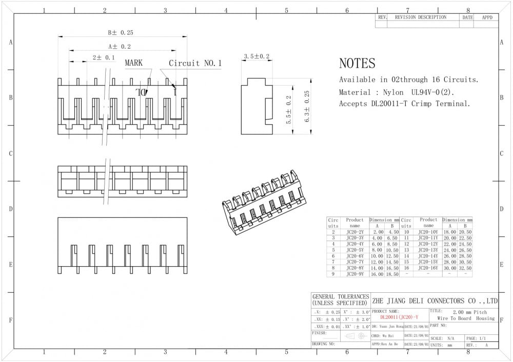 DLL JC20-T technical drawing page 2