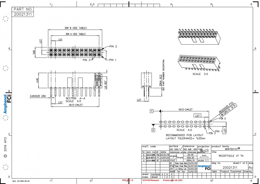 Amphenol 20021311 drawing page 1