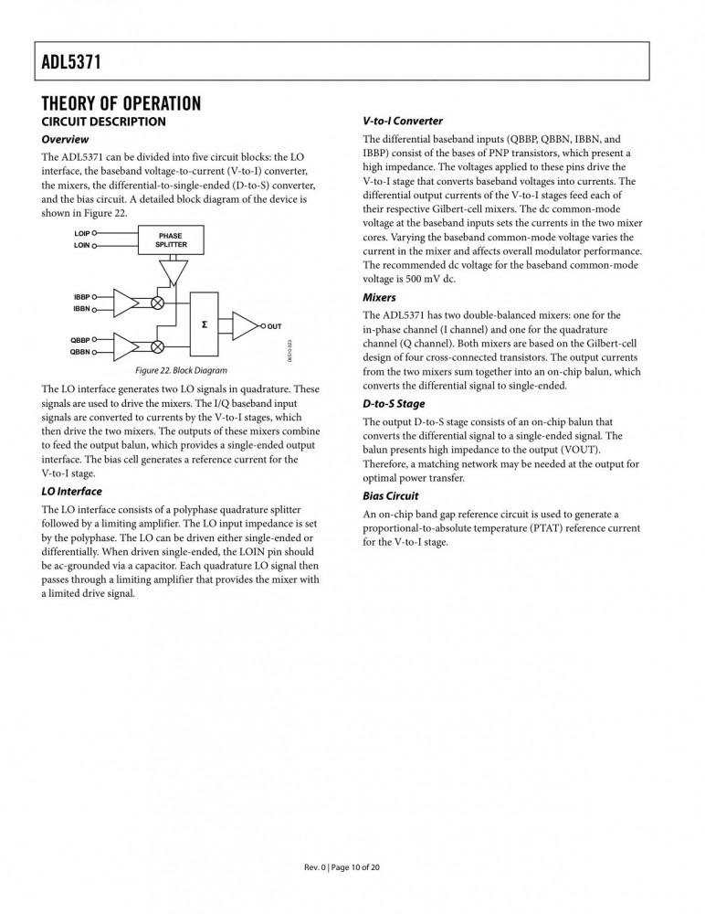 ADL5371 datasheet page 10