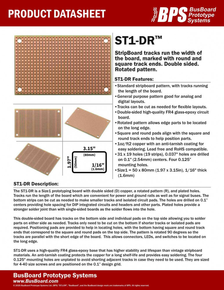 ST1-DR product technical document image 1