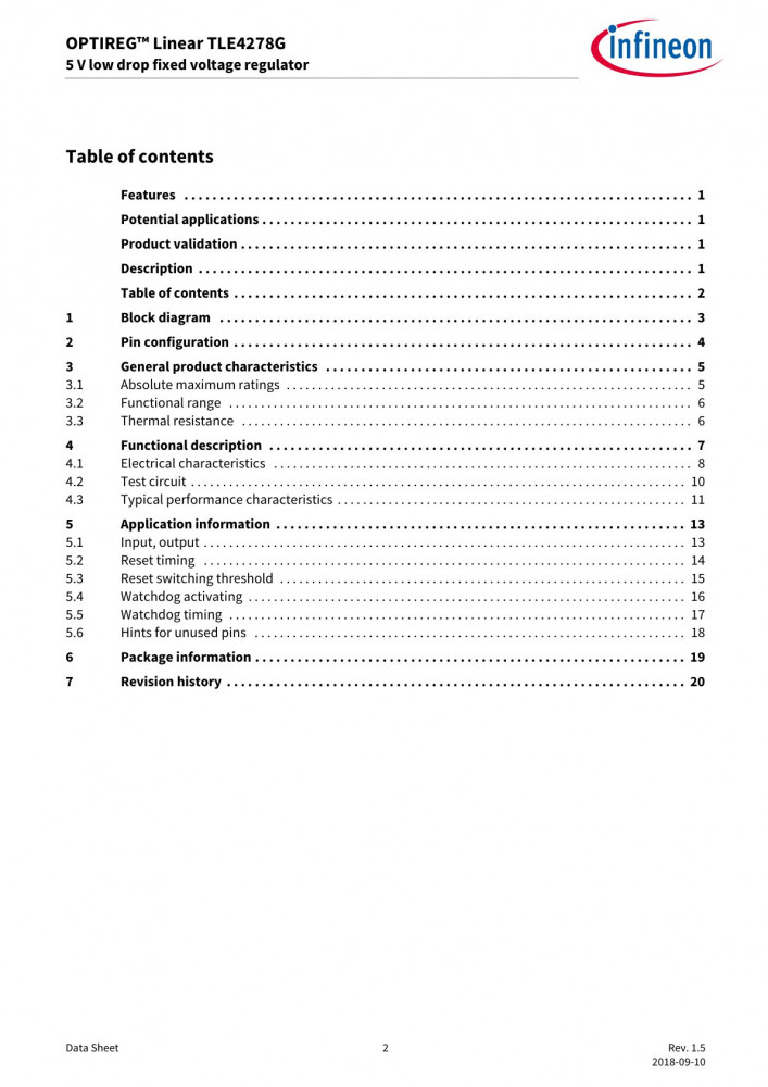 TLE4278G datasheet page 2