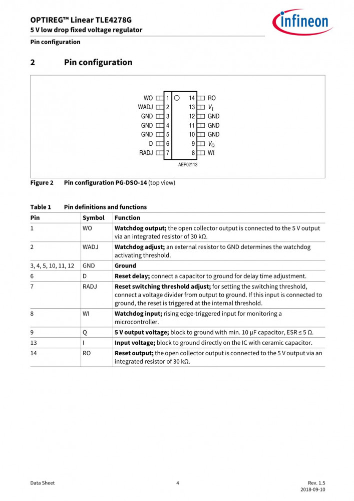 TLE4278G datasheet page 4