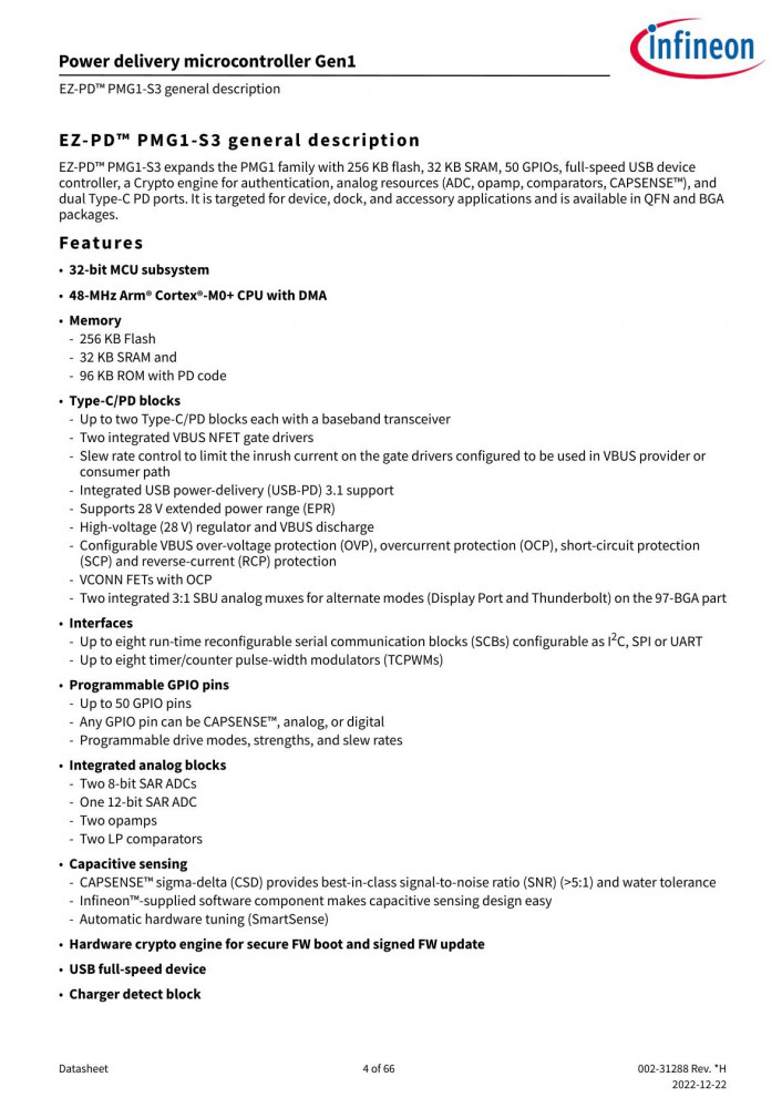 Infineon PMG1-S3 document page 4