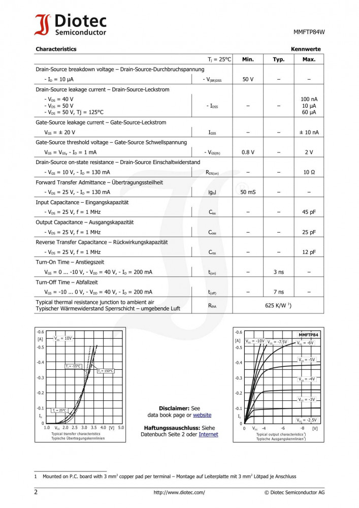 DIOTEC MMFTP84W datasheet page 2