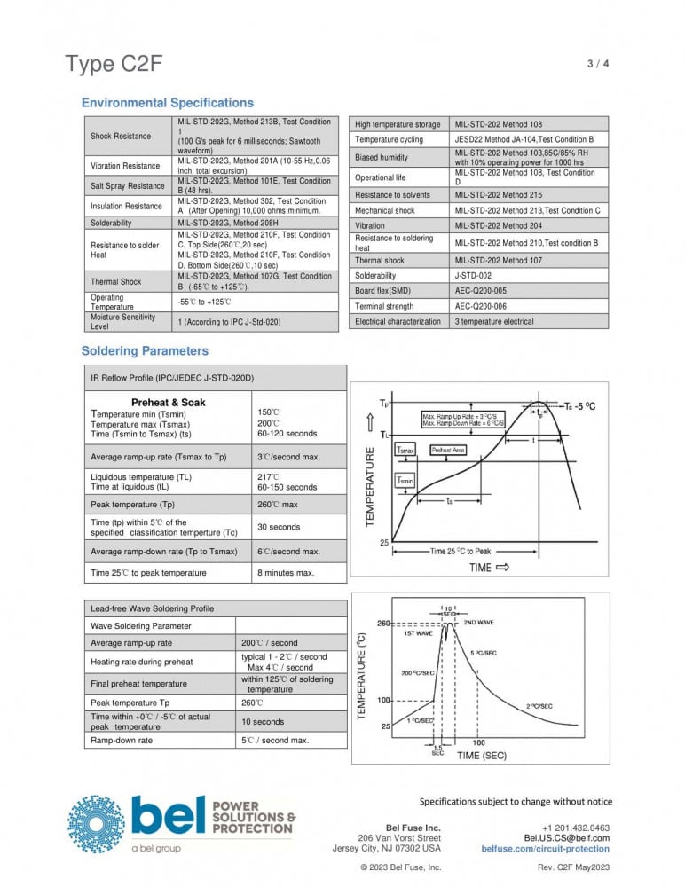 Bel Fuse 0686F2000-01 datasheet page 3
